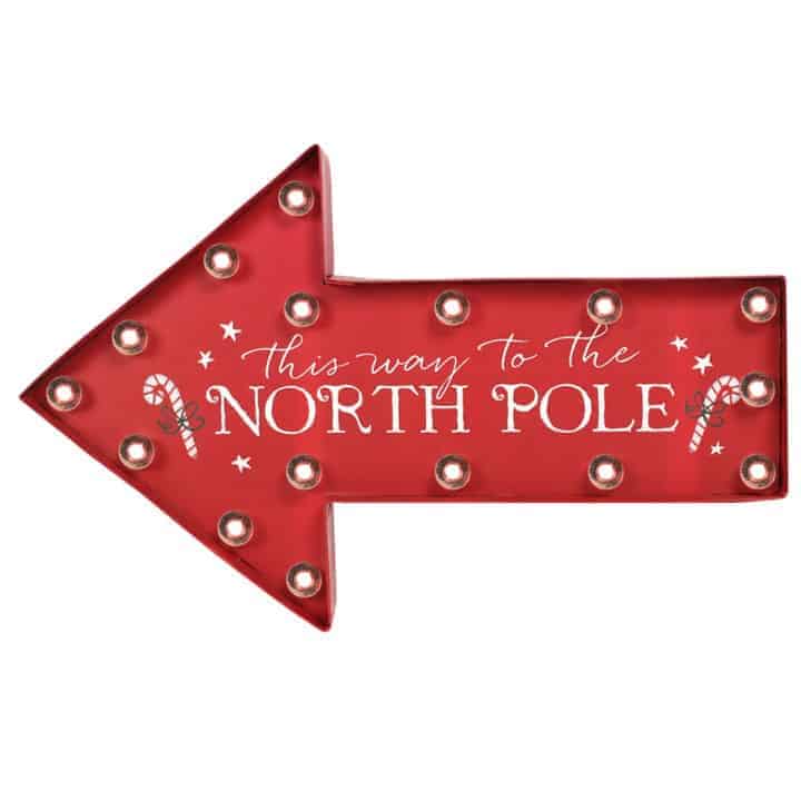 North Pole Light Up Sign | Home Sweet Home