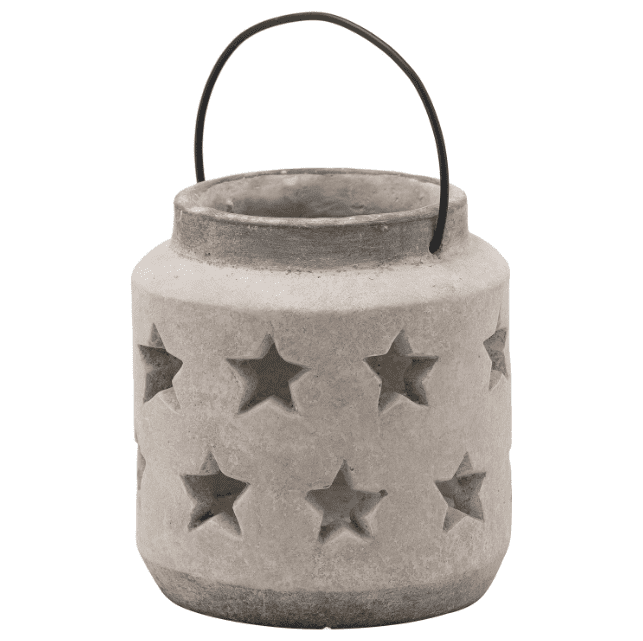 Bloomville Small Stone Star Lantern | Home Sweet Home
