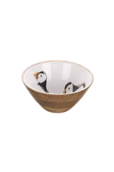 Puffin Wooden Bowl 25cm | Home Sweet Home