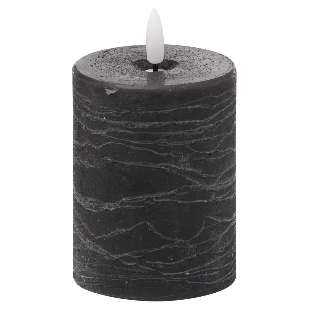 Luxe Collection Natural Glow 3×4 Black LED Candle | Home Sweet Home