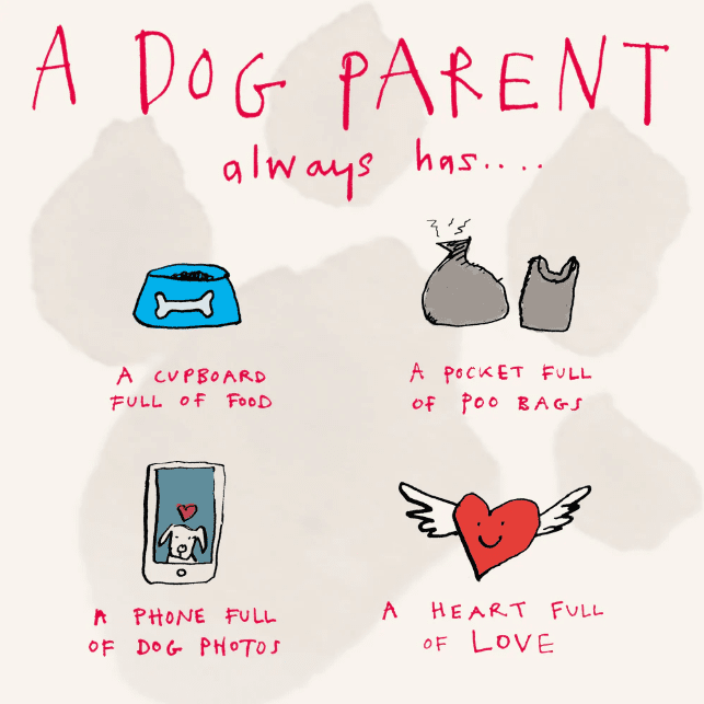 Dog Parent Greetings Card | Home Sweet Home
