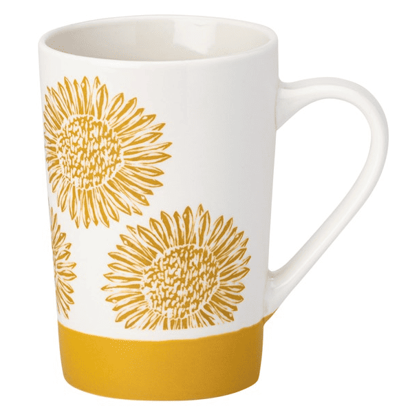 Artisan Flower Yellow Latte Mug | Home Sweet Home