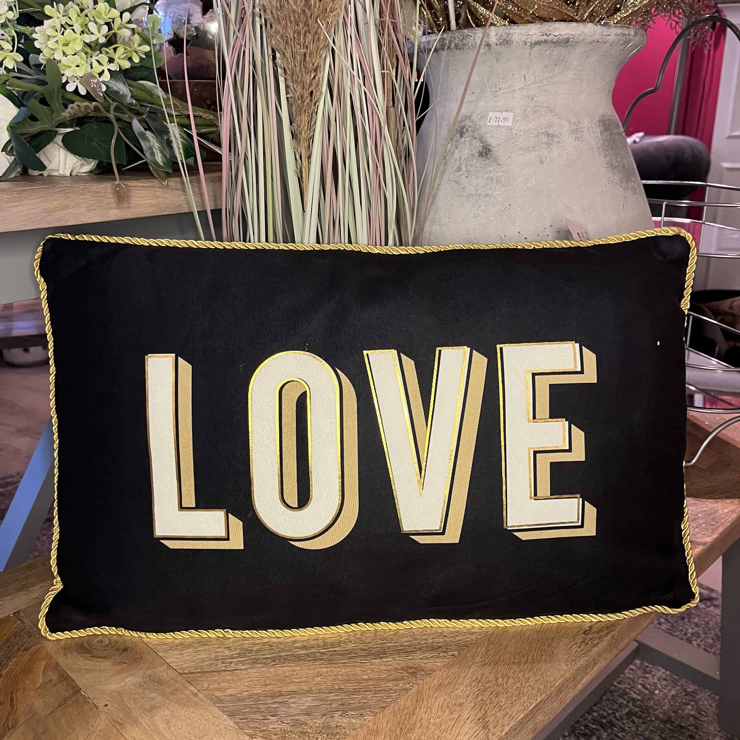 Love Typography Cushion | Home Sweet Home