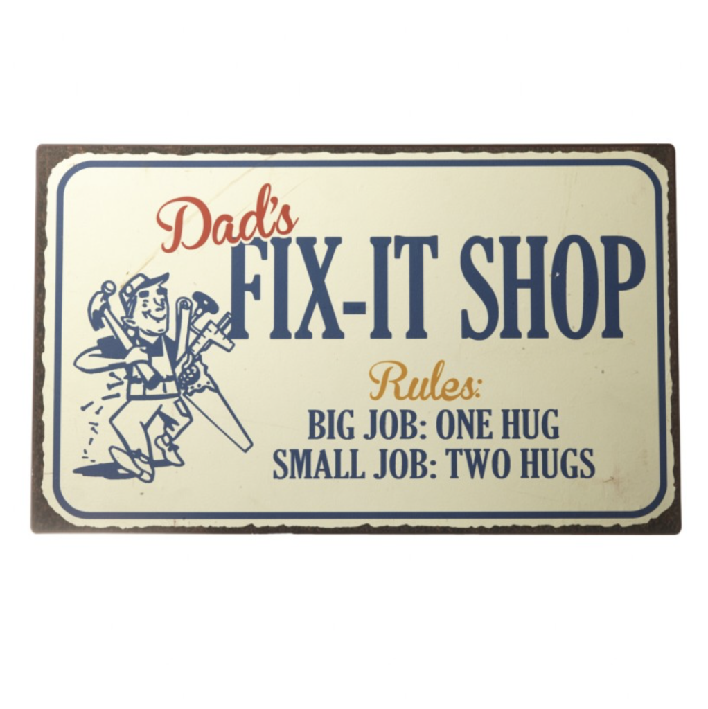 Metal Fix-It Shop Sign | Home Sweet Home