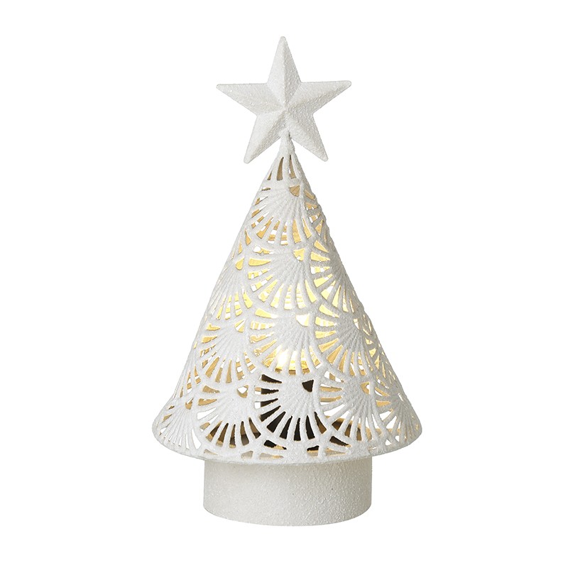 White Metal Cut Out Light-Up Tree | Home Sweet Home