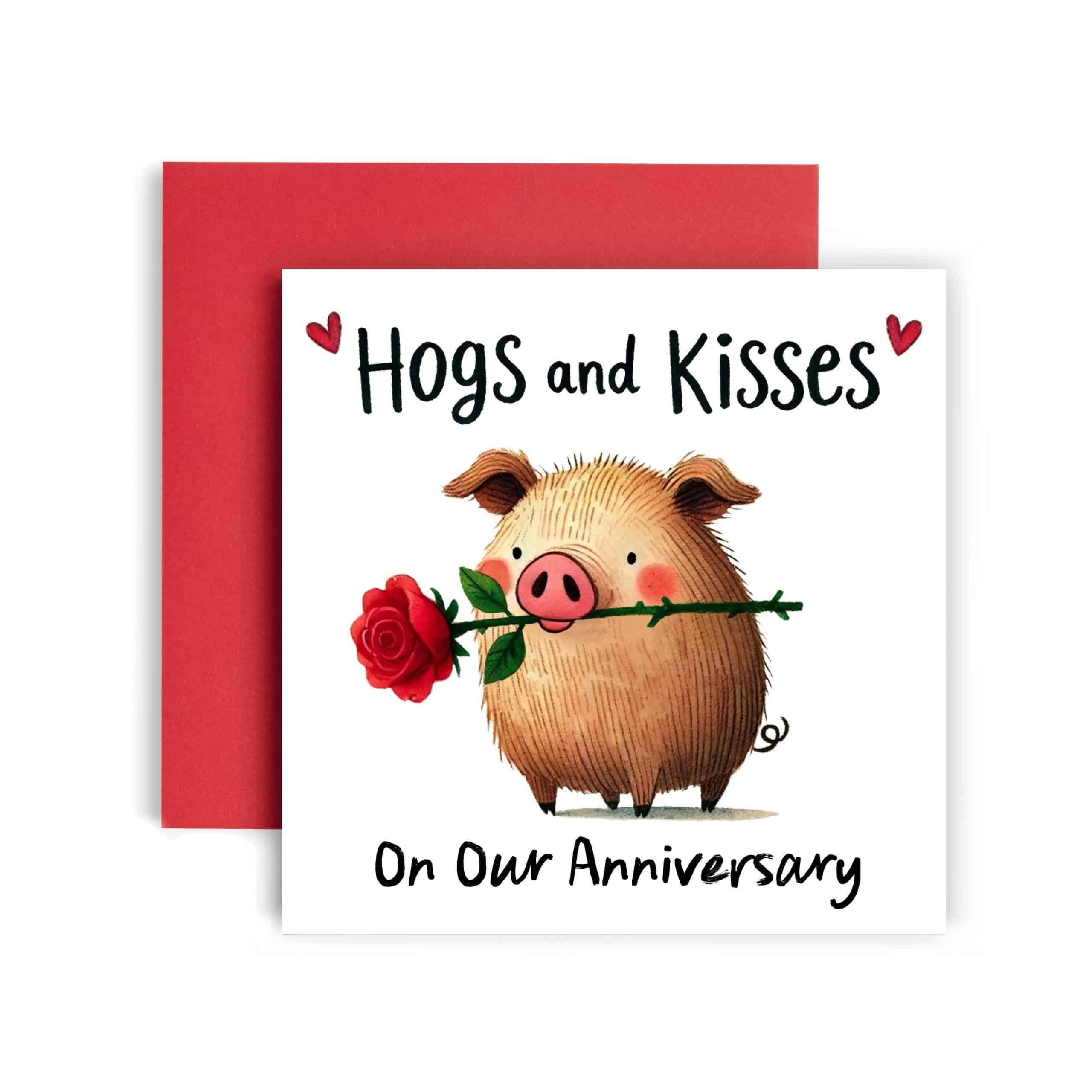 Hogs and Kisses Anniversary Love Valentines Day | Home Sweet Home