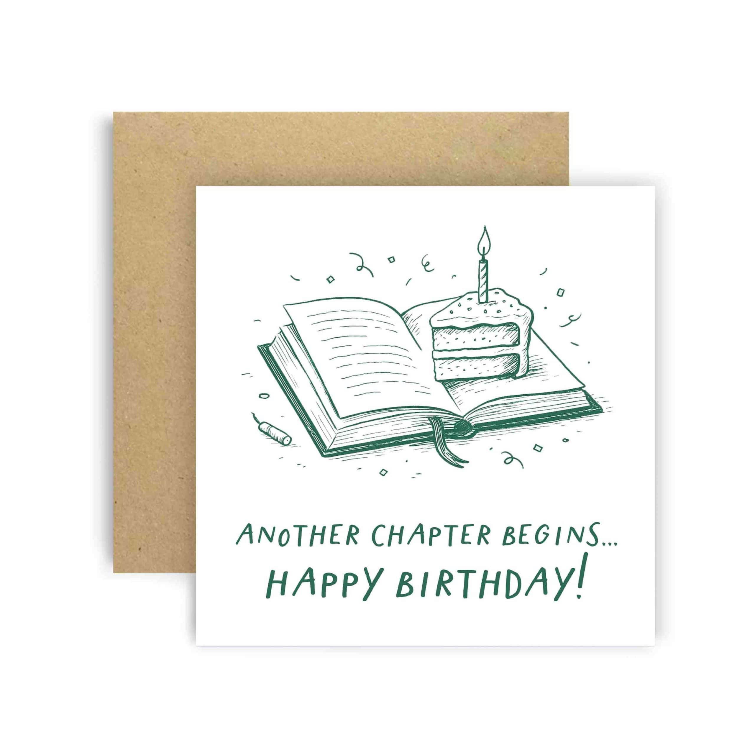 Another Chapter Begins Happy Birthday Book Card | Home Sweet Home