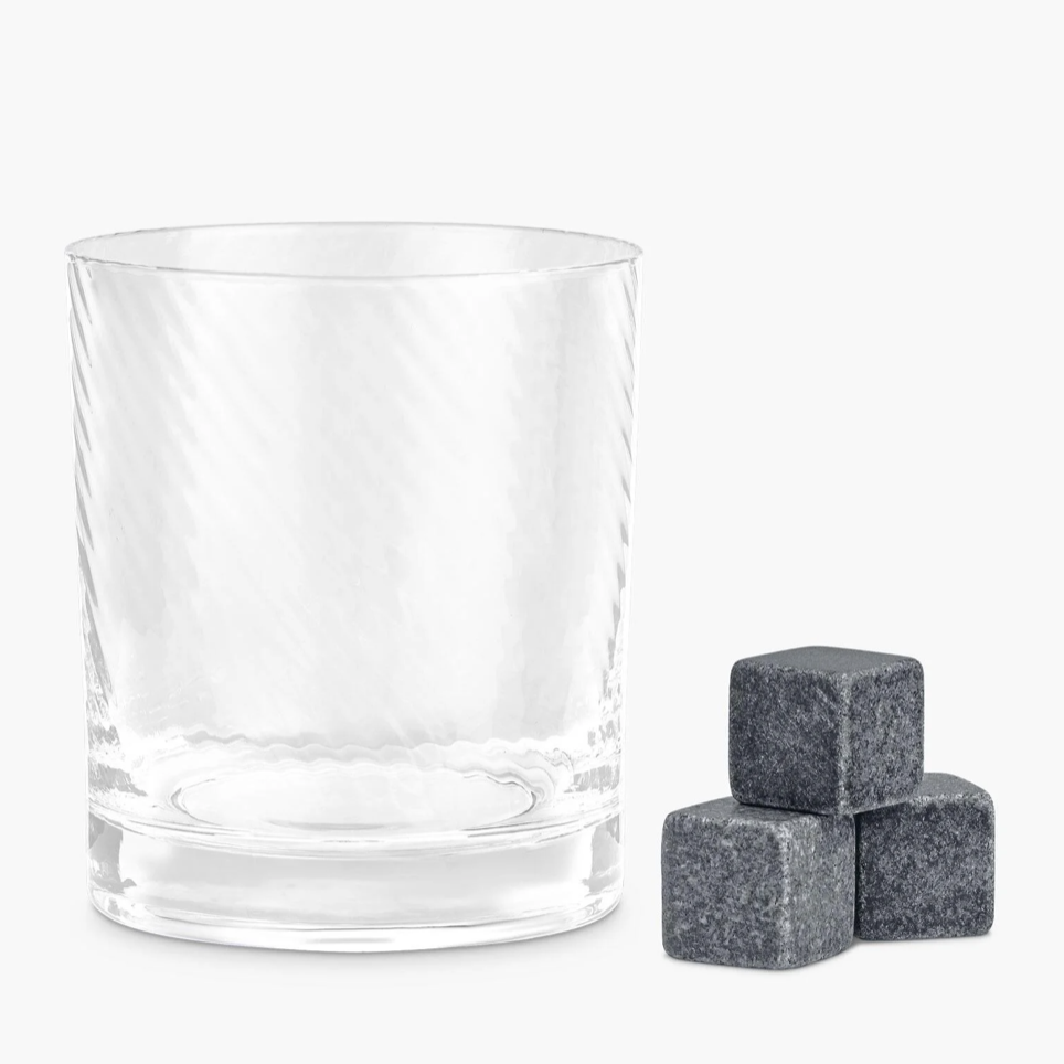 Spinning Glass & Whisky Stones Set | Home Sweet Home